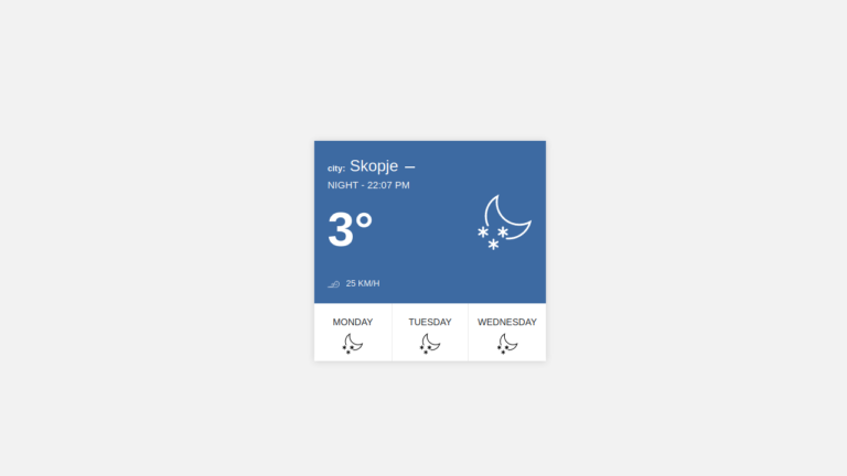 BOOTSTRAP WEATHER WIDGET