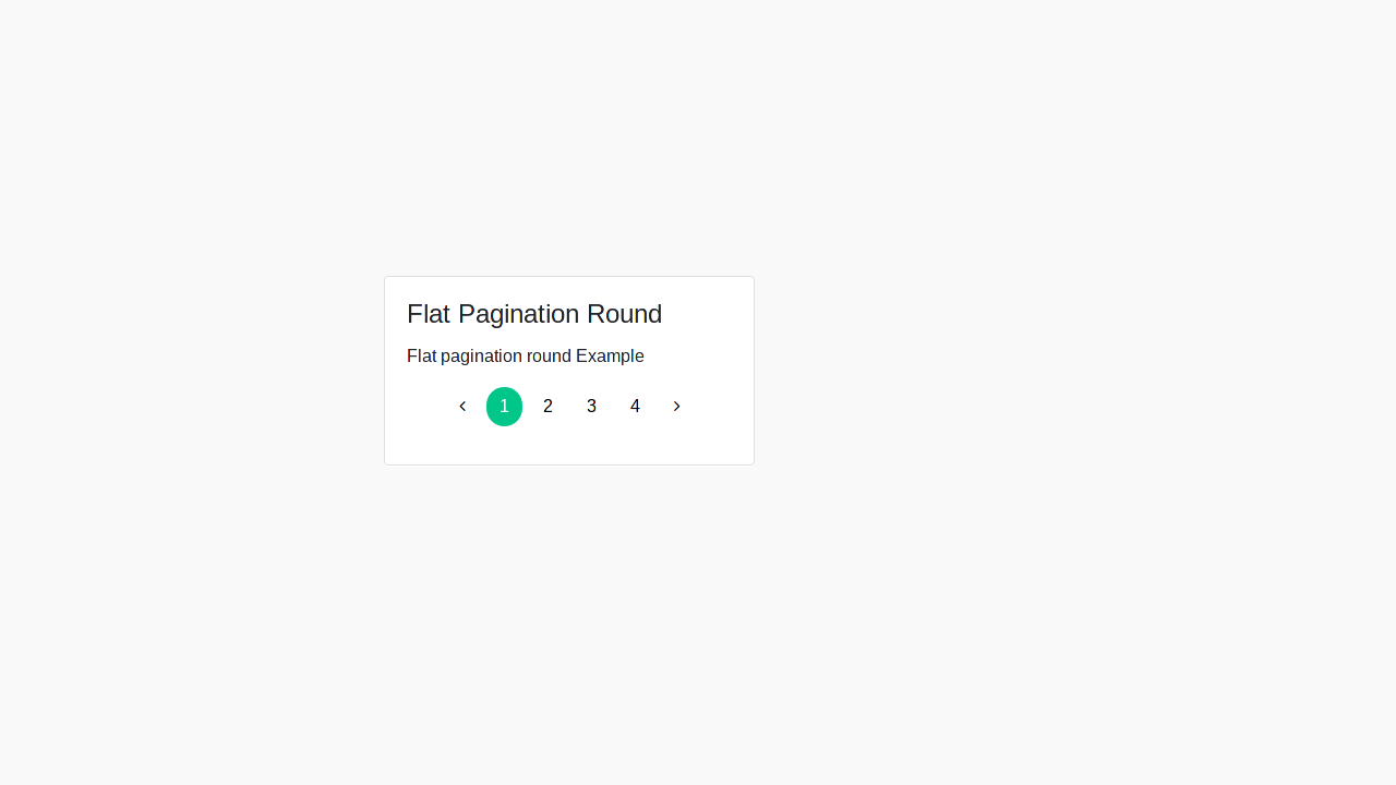 BOOTSTRAP 4 FLAT PAGINATION ROUND
