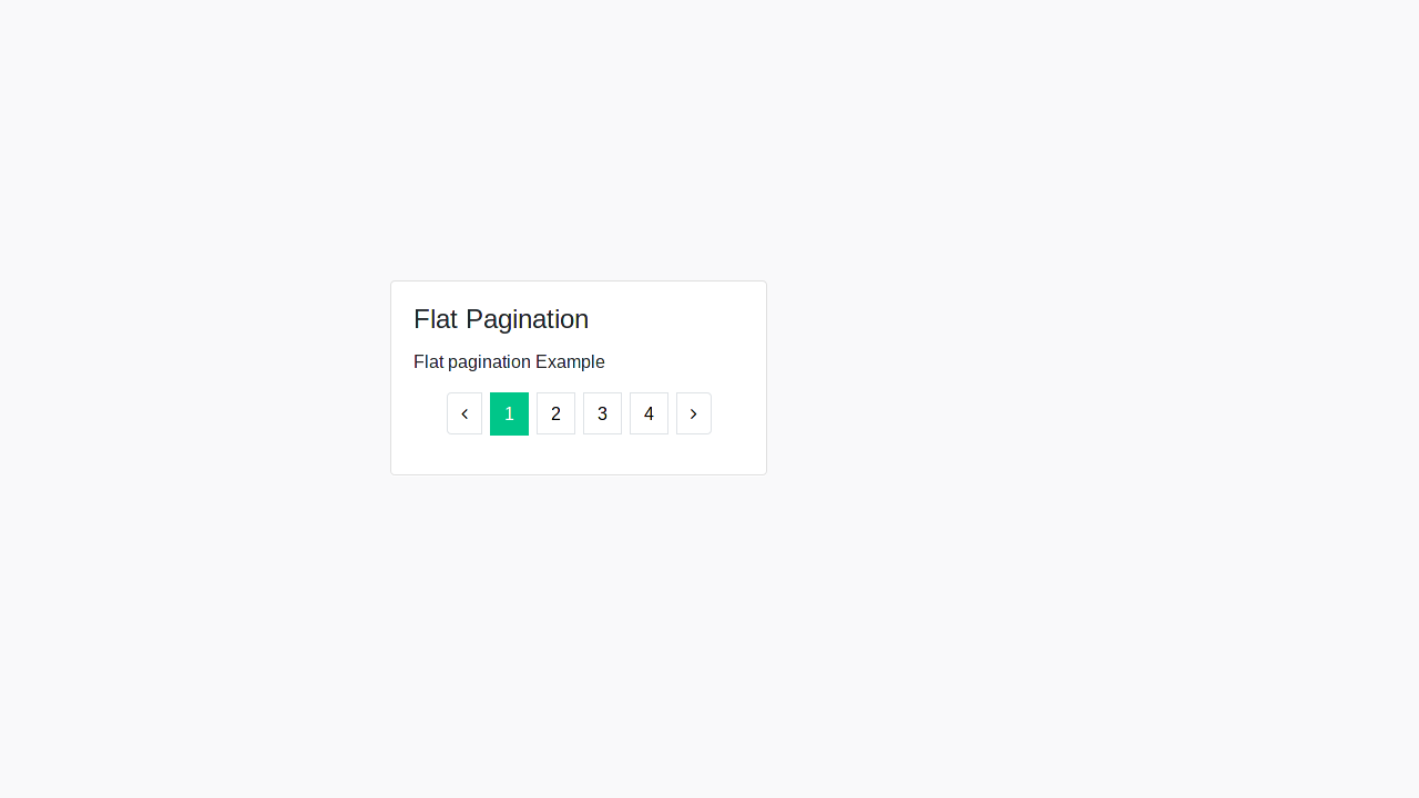 BOOTSTRAP 4 FLAT PAGINATION