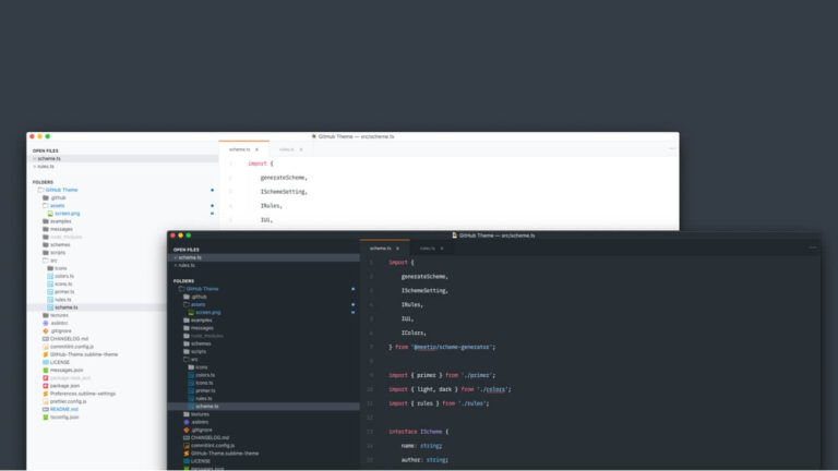 GITHUB SUBLIME TEXT THEME