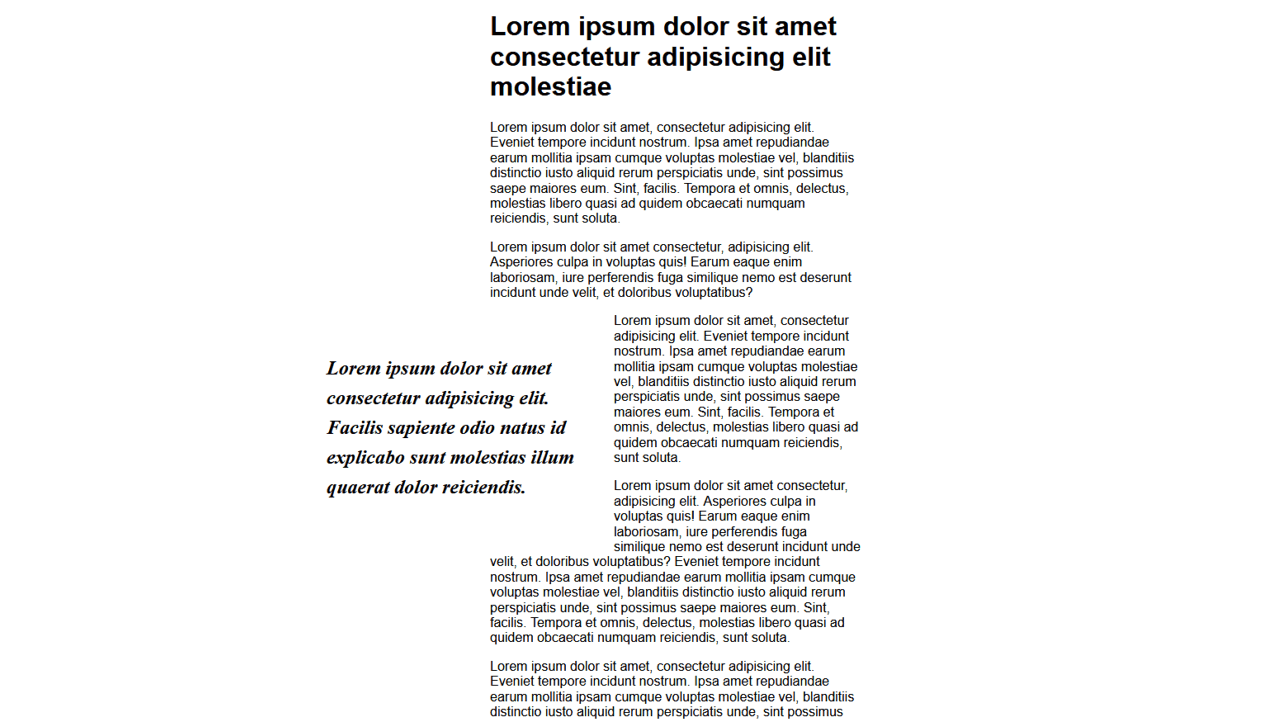 RESPONSIVE PULL QUOTE