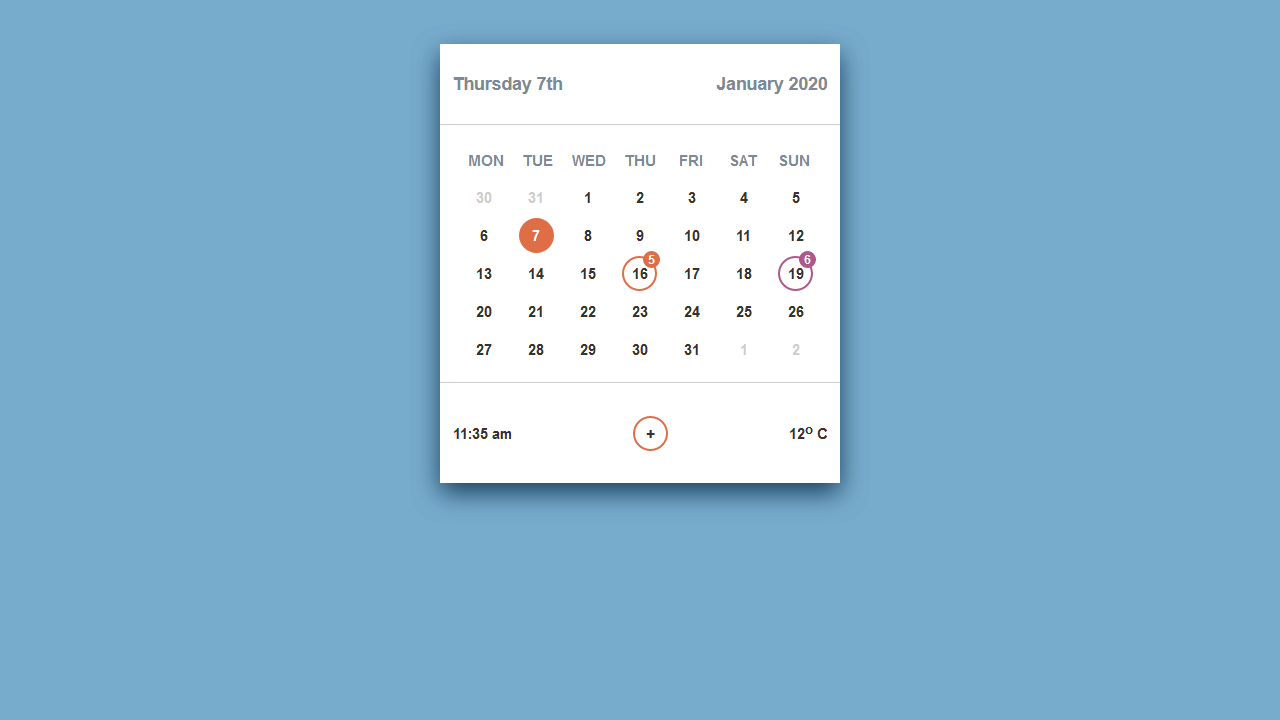 CALENDAR UI