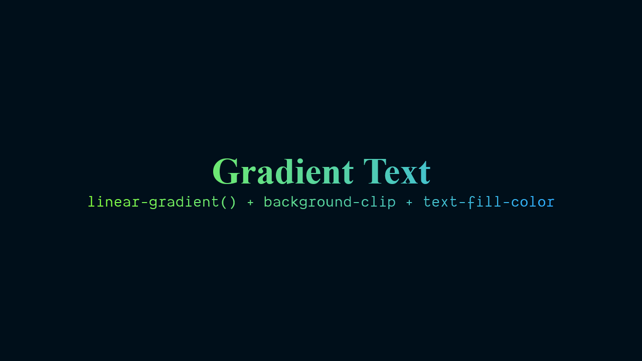 CSS GRADIENT TEXT