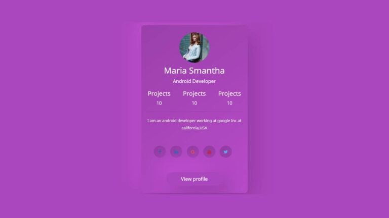 BOOTSTRAP 4 NEOMORPHISM DETAILED PROFILE