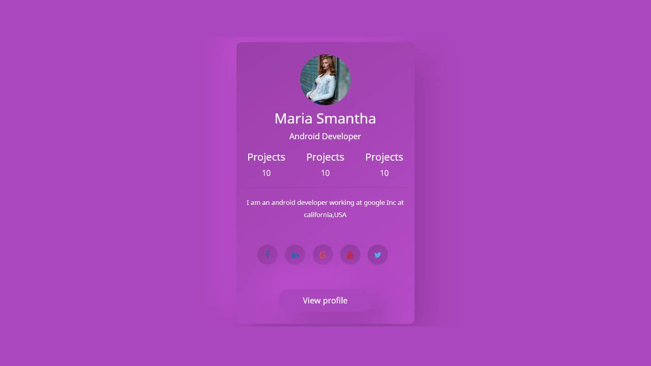 BOOTSTRAP 4 NEOMORPHISM DETAILED PROFILE