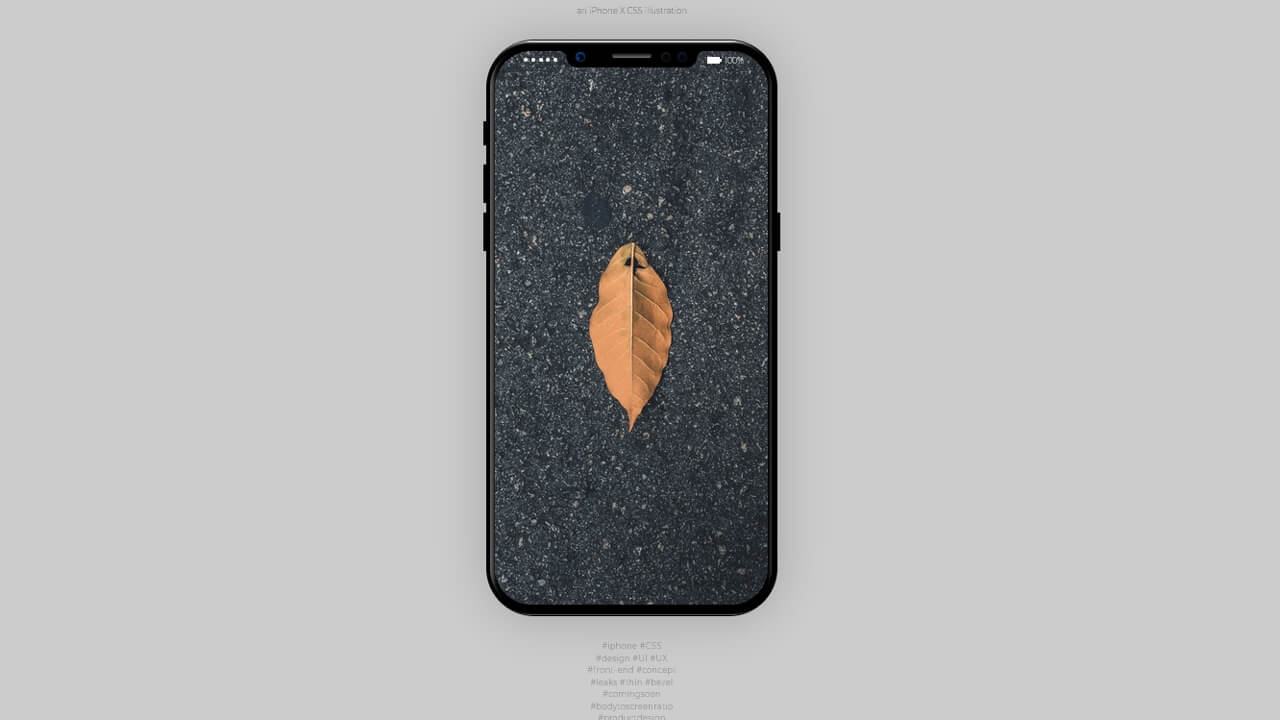 THE IPHONE X CSS ILLUSTRATION