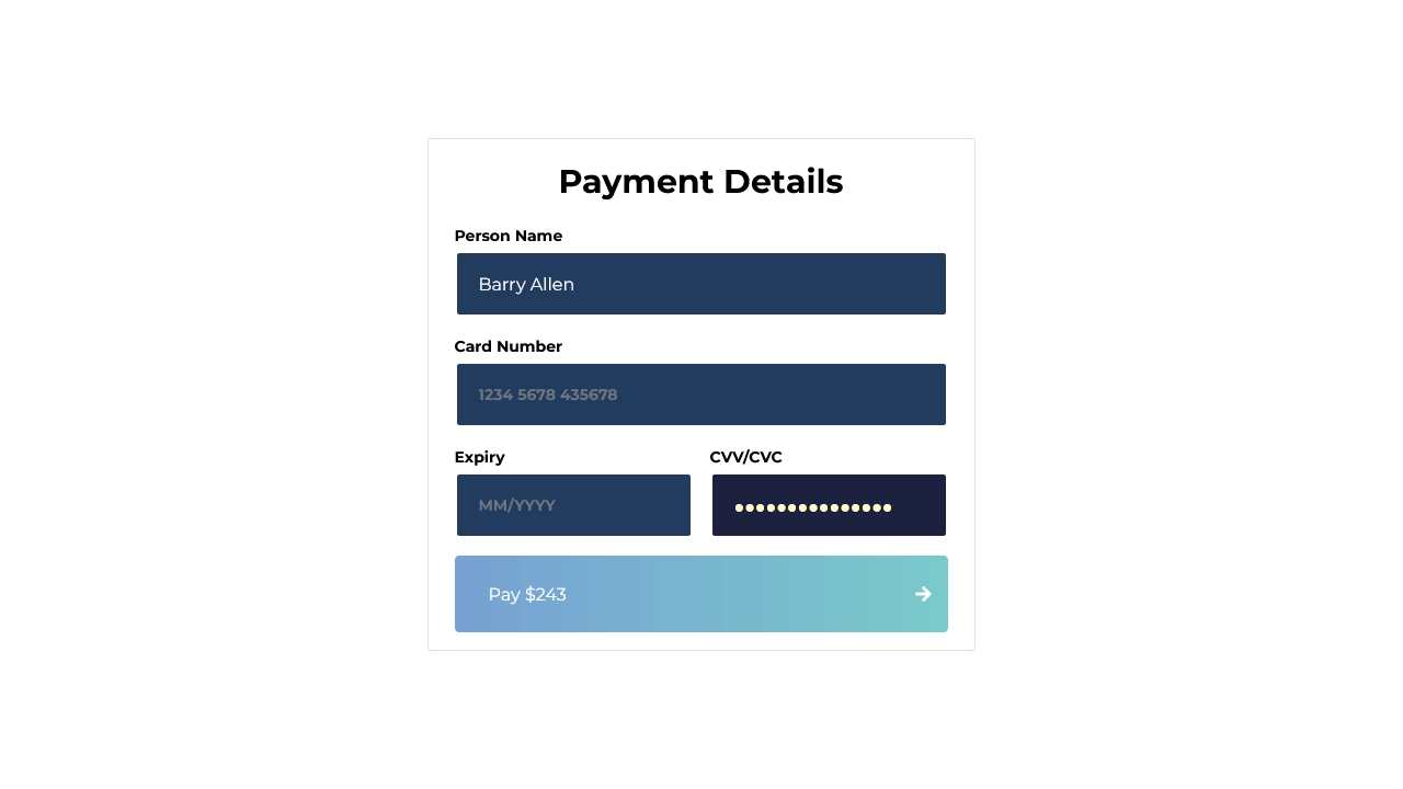 BOOTSTRAP 5 PAYMENT FORM