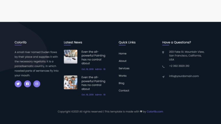 BOOTSTRAP FOOTER #11