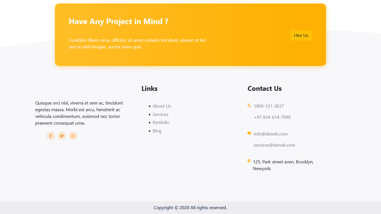 FOOTER WITH BACKGROUND