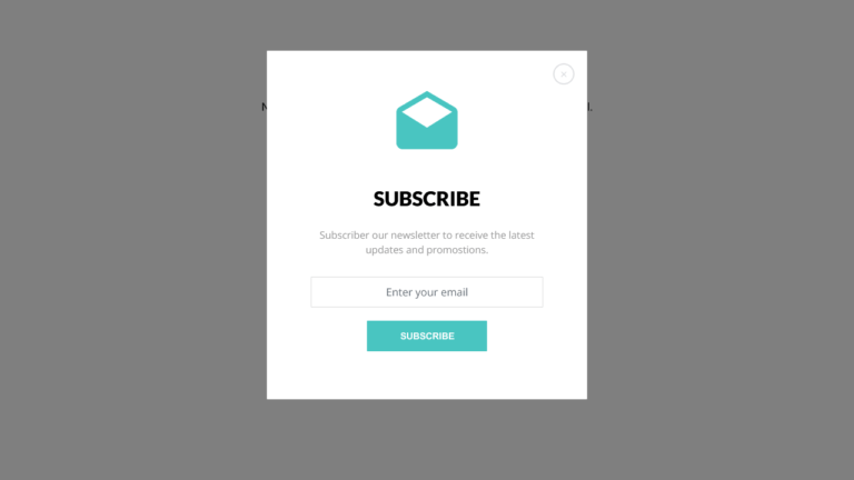 BOOTSTRAP ELEGANT SUBSCRIBE NEWSLETTER MODAL FORM