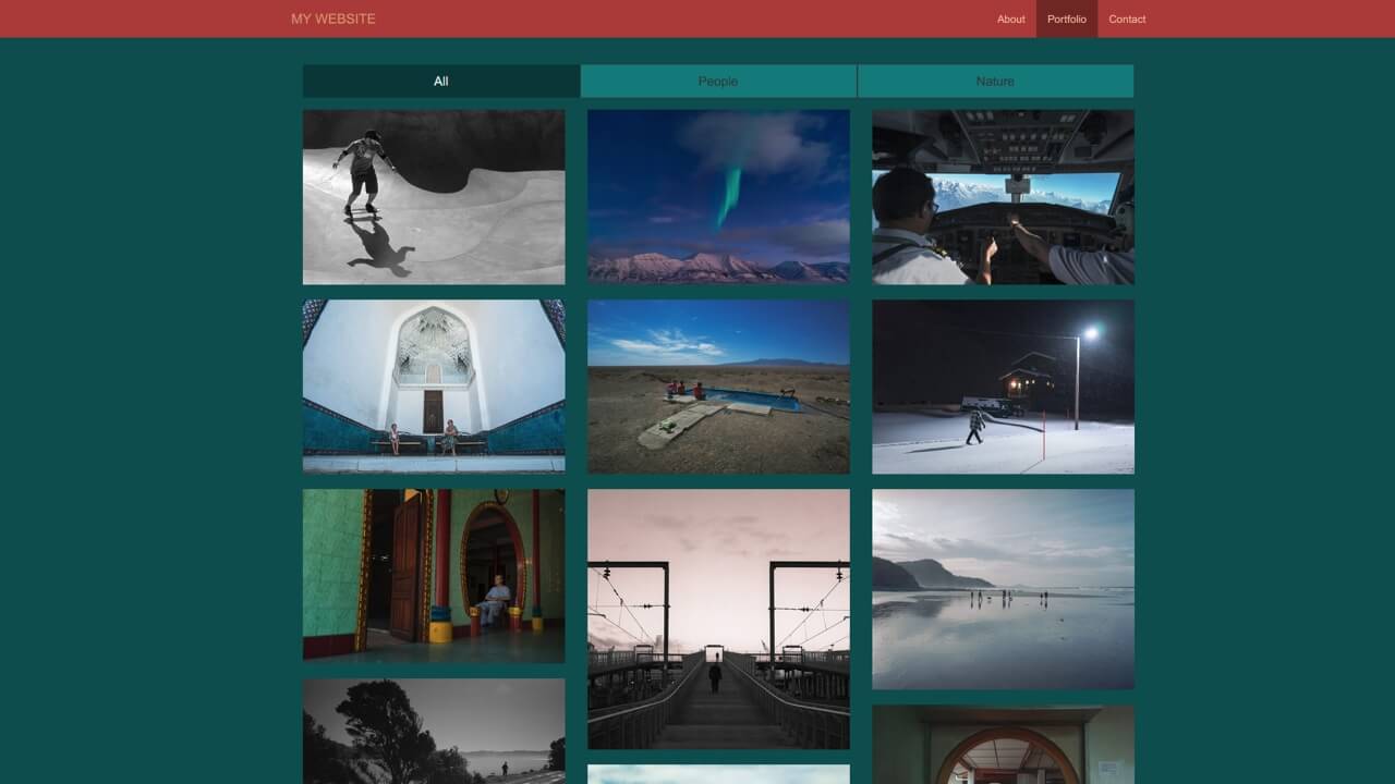 IMAGE GALLERY BOOTSTRAP WITH ISOTOPE