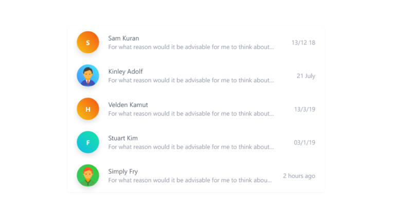 BOOTSTRAP 4 USER LIST EXAMPLE