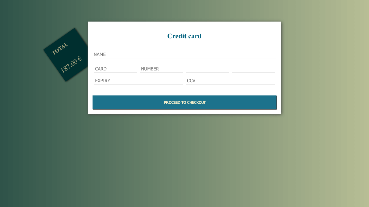 CREDIT CARD CHECKOUT